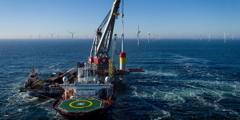 Erster Rammschlag für den Trianel Windpark Borkum II